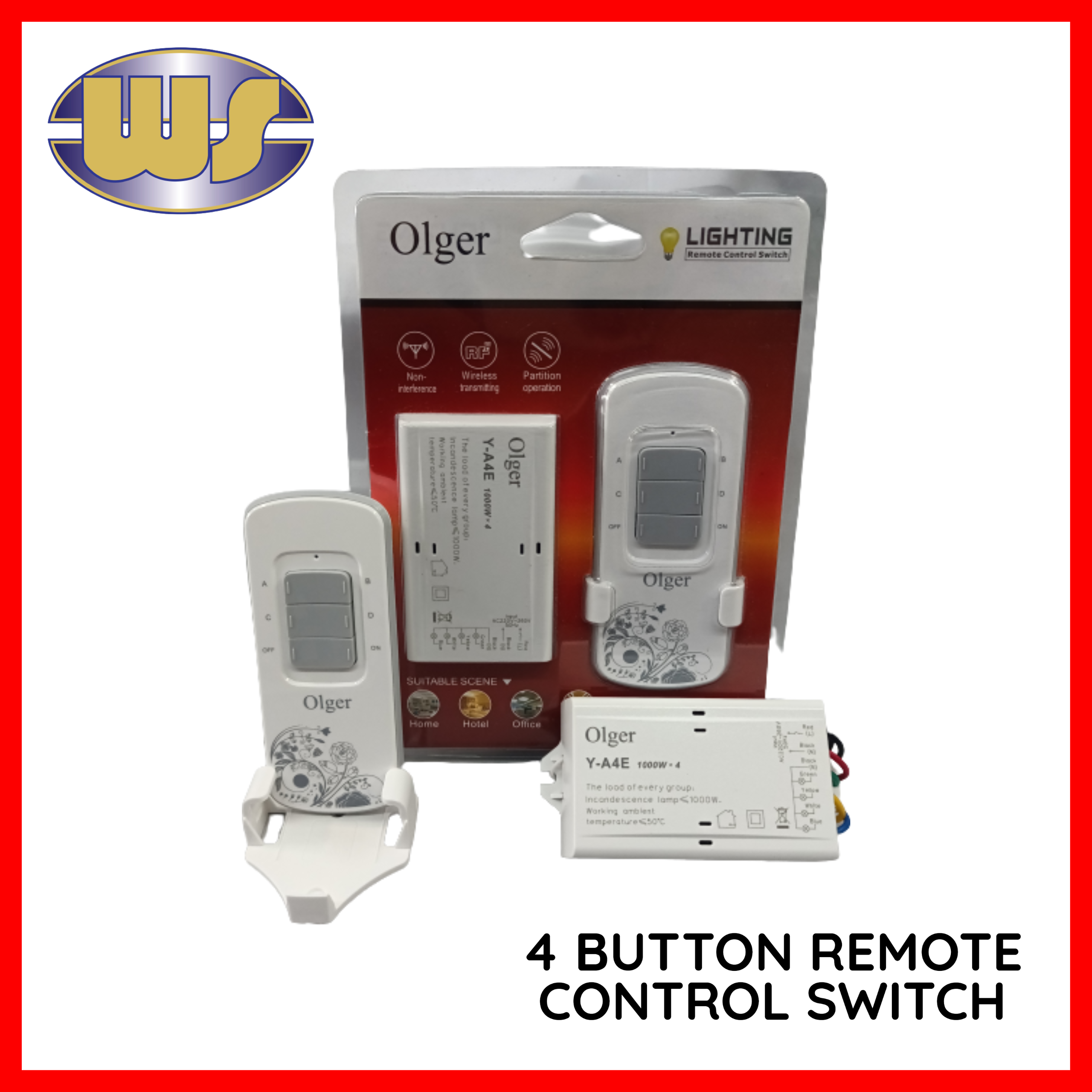 4 Button Remote Control Switch Winstar Electrical Sdn Bhd