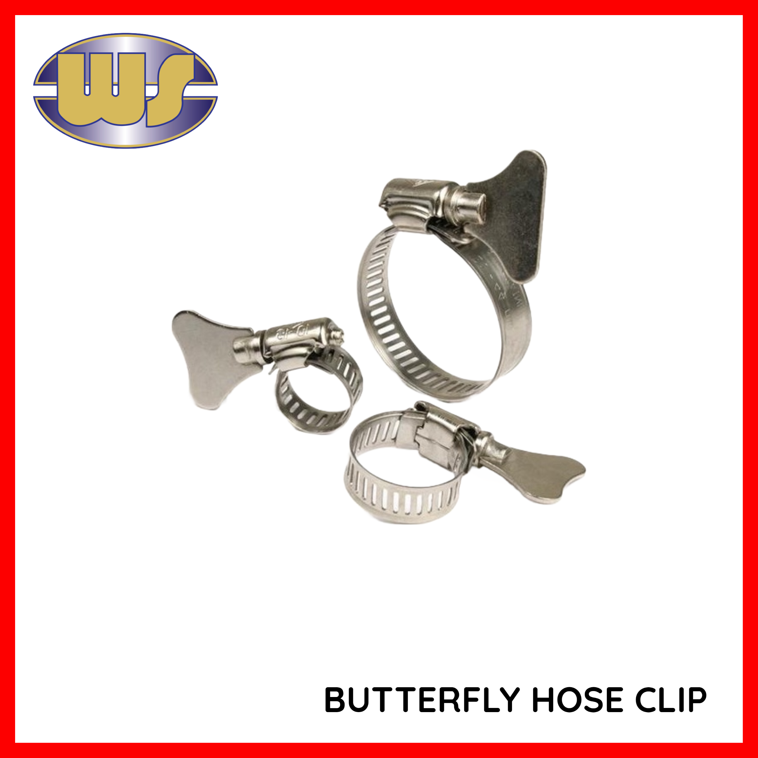 Stainless Steel Adjustable Butterfly Gas Hose Clip - Winstar Electrical ...