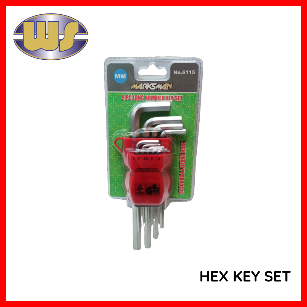 CRV ALLEN KEY / Hex Key Set/ L-Shaped Black Oxide Finish - Winstar ...