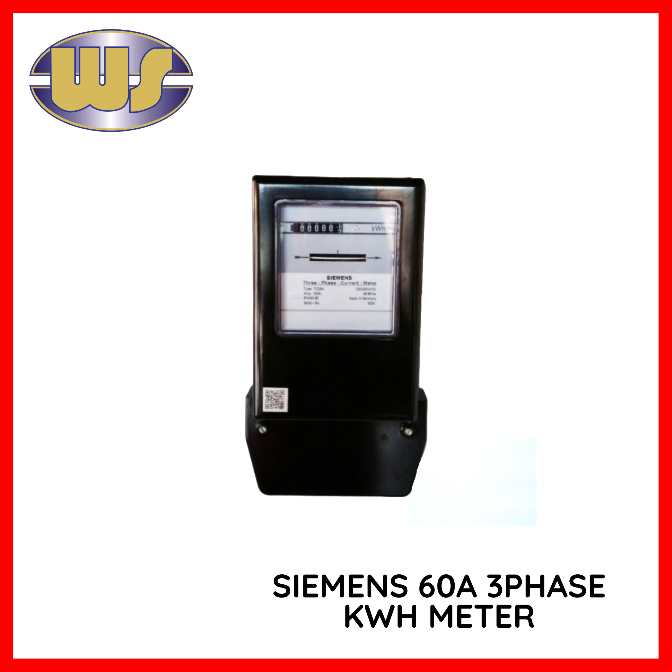 SIEMENS 10/60A 415V THREE PHASE KWH METER - Winstar Electrical Sdn. Bhd.